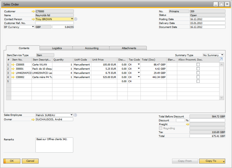 Homemade SAP B1 Web Client using MSSQL – John's blog